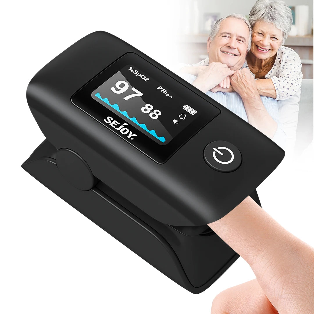 Sejoy Digital Wrist Blood Pressure Monitor & Finger Pulse Oximeter OLE ...